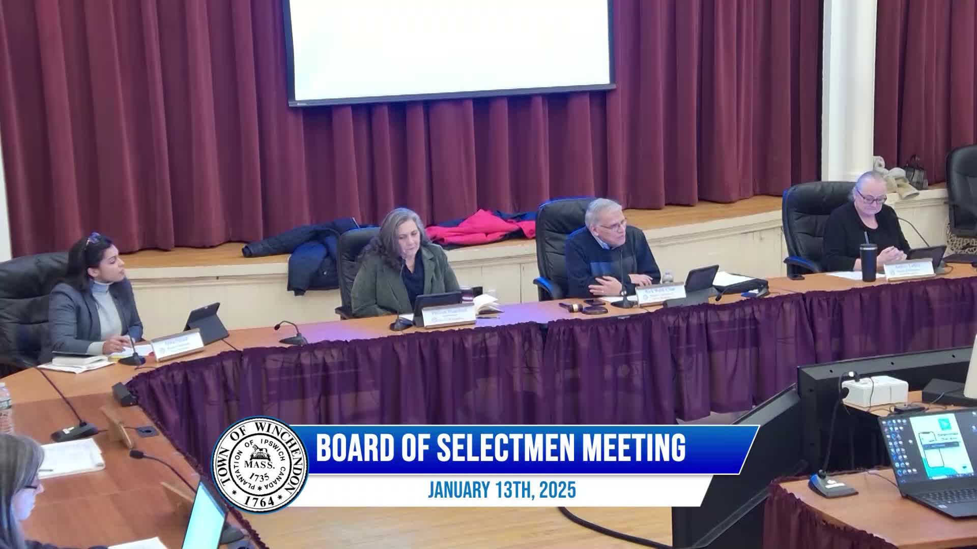 Board of Selectmen Meeting - 01-13-2025